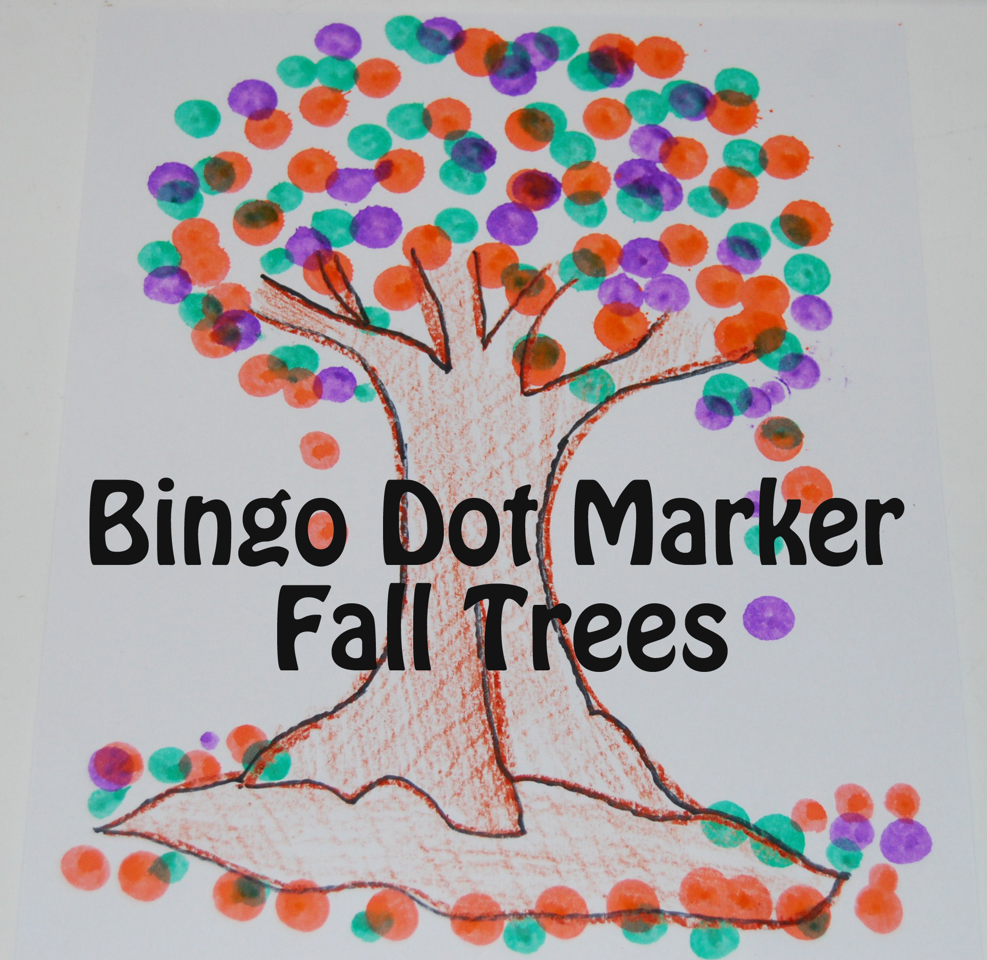 Bingo Dot Marker Fall Trees • The Preschool Toolbox Blog