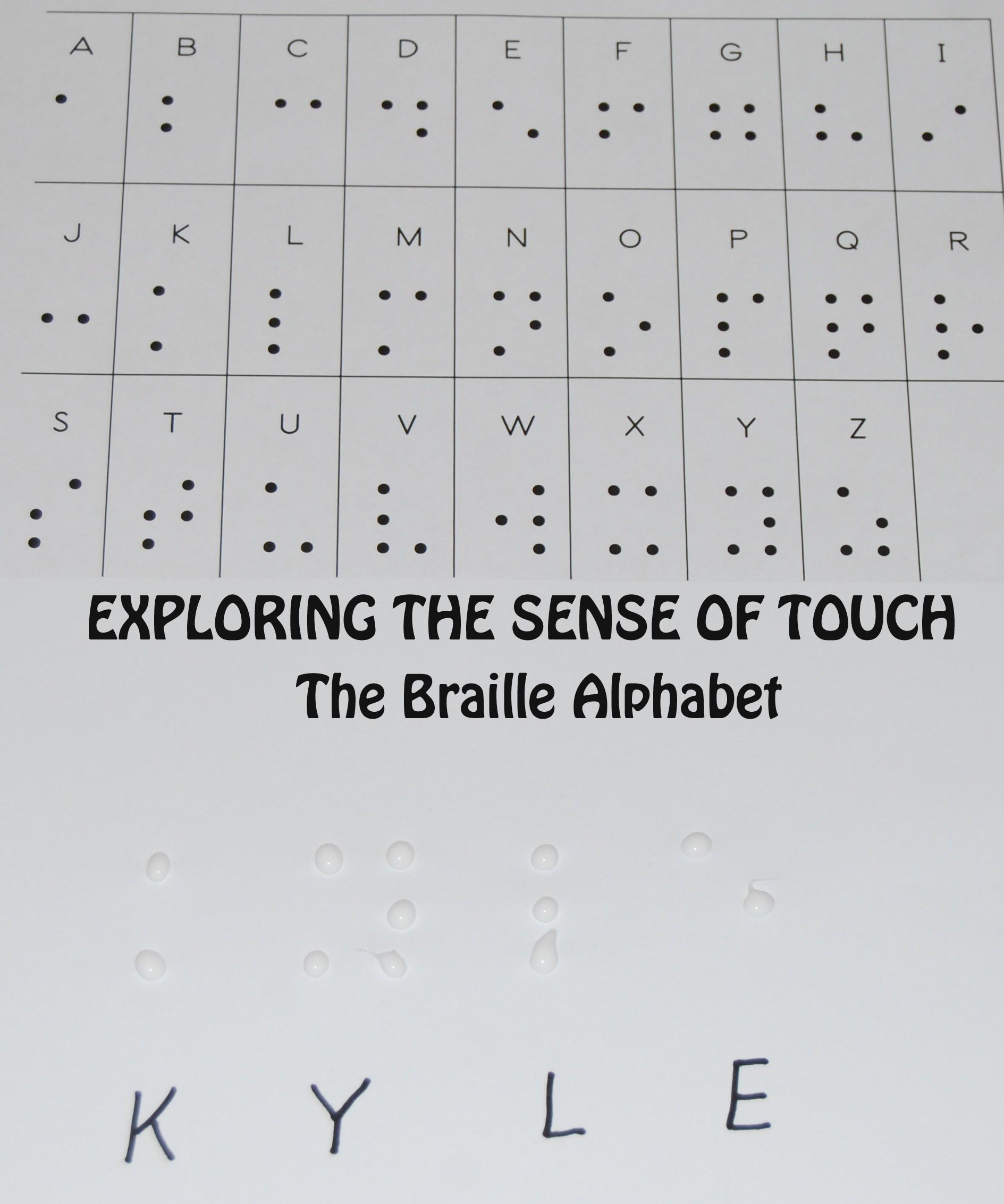 5 Senses: The Braille Alphabet in Preschool & Kindergarten • The ...