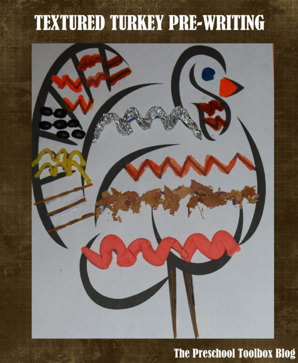Textured Sensory Turkey Pre-Writing Activity for #PlayfulPreschool ...