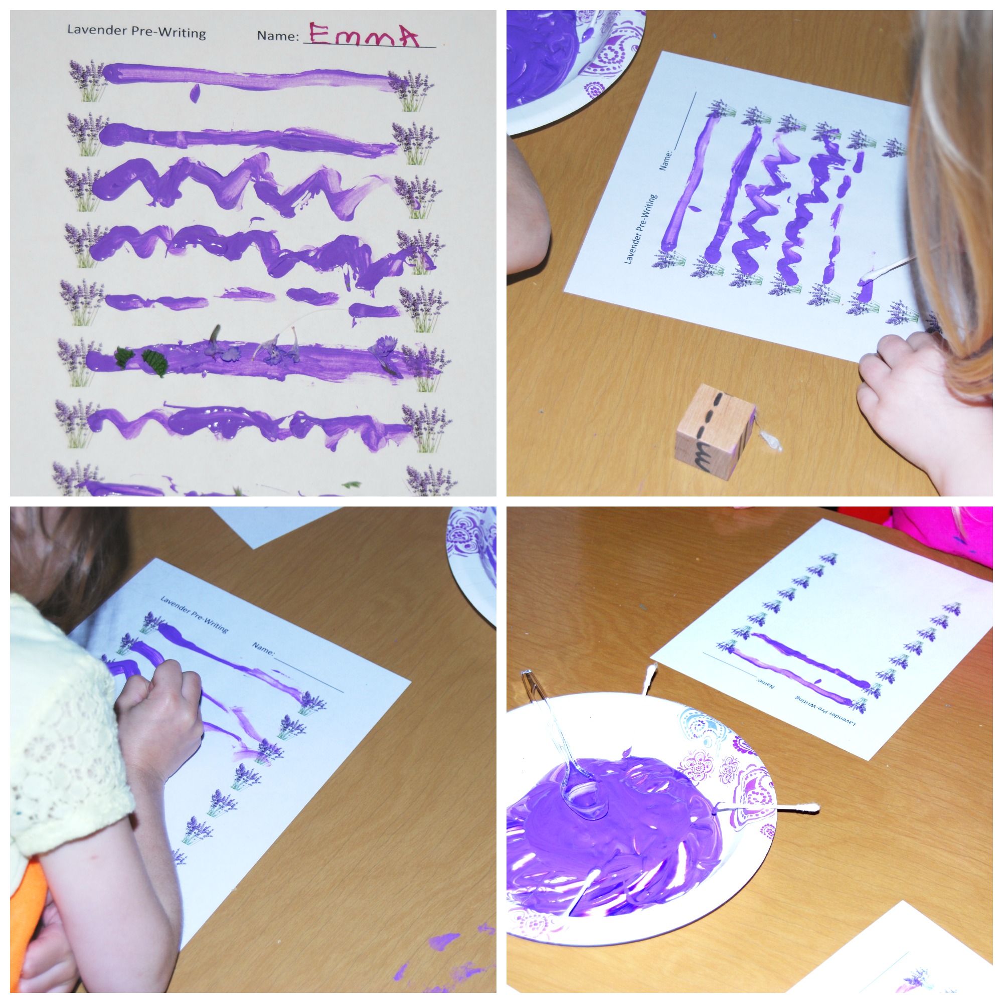 Lavender Scented Sensory Paint and Lavender Pre-Writing in Preschool ...