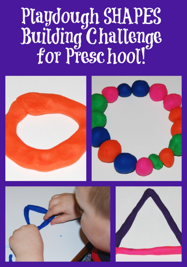 Simple Playdough Shapes Building Challenge for Preschoolers! • The ...