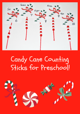 Candy Cane Counting Sticks in Preschool! • The Preschool Toolbox Blog