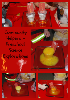 Community Helpers Theme for Preschool: Bubbly Fires Science Activity ...