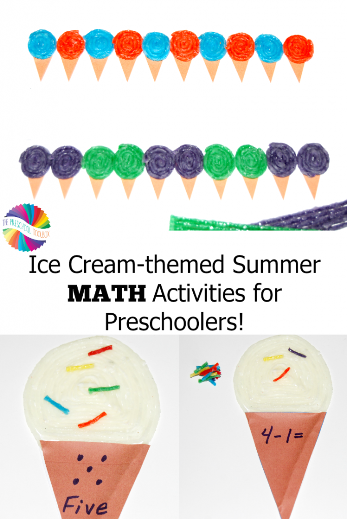 Ice Cream-Themed Summer MATH Activities for Preschoolers! • The ...