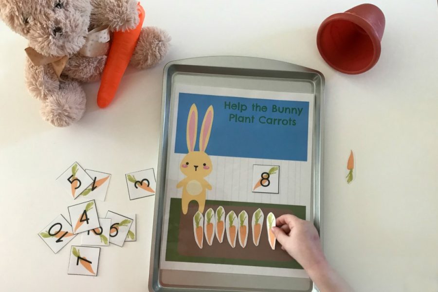 Spring Math for #Preschoolers: Help the Bunny Plant Carrots • The ...
