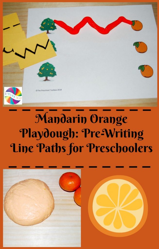 Mandarin Orange Playdough: Pre-Writing Line Paths for Preschoolers ...