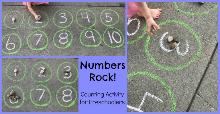 EASY Chalk and Rocks Activities for Preschoolers: Outdoors Playful ...